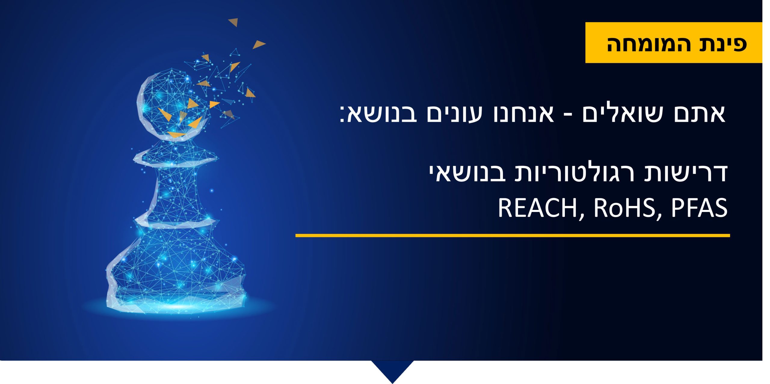דרישות רגולטוריות בנושאי REACH, RoHS, PFAS - מכון היצוא